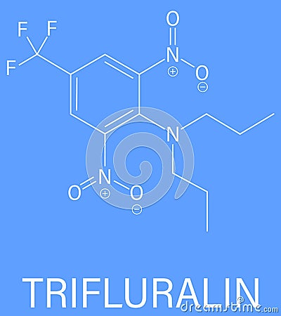 Trifluralin Herbicide Molecule. Skeletal Formula. Vector Illustration ...