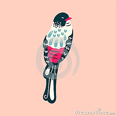 Trigon Bird Color Element. Abstract Exotic Animal. Vector Illustration ...
