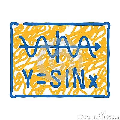 Trigonometry Formula Icon Doodle Illustration Cartoon Vector ...