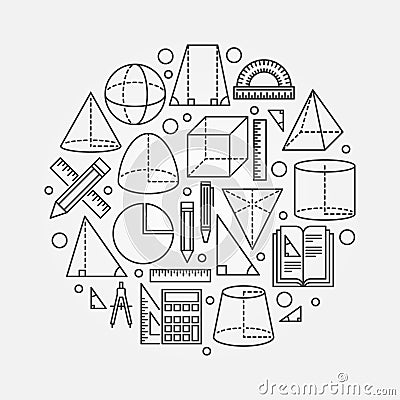 Trigonometry And Geometry Illustration Cartoon Vector | CartoonDealer ...