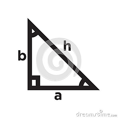 Trigonometry Icon Vector Sign And Symbol Isolated On White Background ...