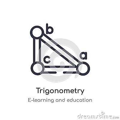 Trigonometry Outline Icon. Isolated Line Vector Illustration From E ...