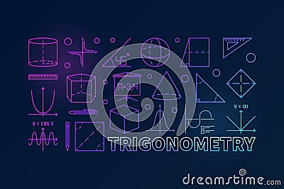 Trigonometry Vector Colorful Illustration Or Banner | CartoonDealer.com ...