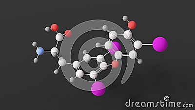 Triiodothyronine Molecule, Molecular Structure, Thyroid Hormone T3 ...