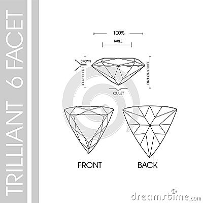 Trilliant 6 Facet Shape Royalty-Free Stock Photography | CartoonDealer ...