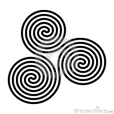Triskelion, Neolithic Triple-spiral Symbol, Seamlessly Conjoined ...