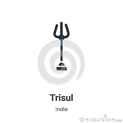 Trisul Vector Icon On White Background. Flat Vector Trisul Icon Symbol ...