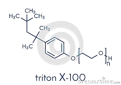 Triton X-100 Detergent Molecule. Skeletal Formula Cartoon Vector ...