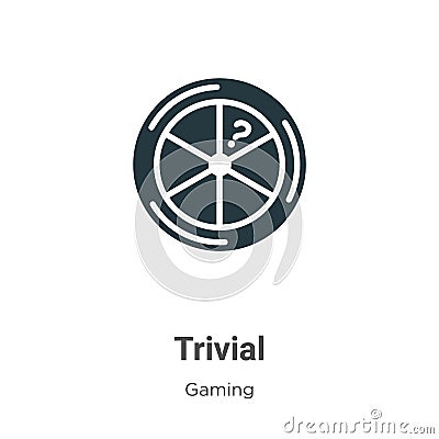Trivial Vector Icon On White Background. Flat Vector Trivial Icon ...