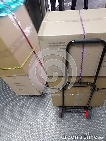 Trolley With Boxes Royalty-Free Stock Image | CartoonDealer.com #149644240