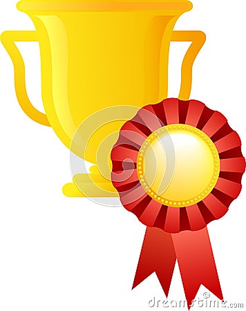 Trophy And Ribbon Stock Photo - Image: 8381140