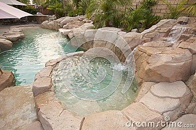 Tropical Custom Pool & Jacuzzi Royalty-Free Stock Photo | CartoonDealer ...