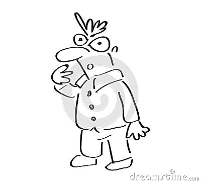 Troubled Man Cartoon Drawing | CartoonDealer.com #81258777