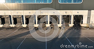 Truck Dock Platform. Cargo Loading Paltform for Trucks Stock Video ...