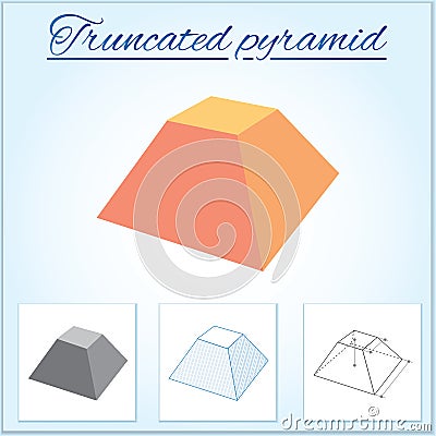 Truncated Pyramid. Volumetric Geometrical Figure With Examples Of Such ...