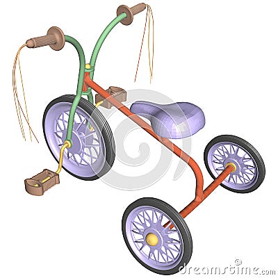 Trycycle Trike Bike Bicycle Vector. Illustration Isolated On White ...