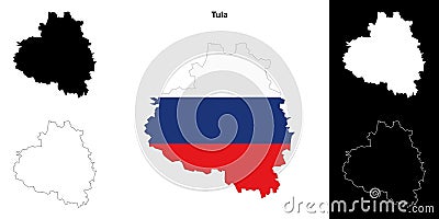 Tula Outline Map Vector Illustration | CartoonDealer.com #334734070