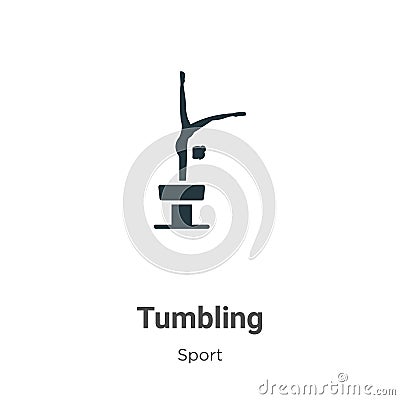 Tumbling Vector Icon On White Background. Flat Vector Tumbling Icon ...