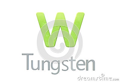 Tungsten Chemical Symbol As In The Periodic Table Stock Illustration ...