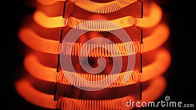 Tungsten Filament of Electric Heater Stock Footage - Video of bright ...