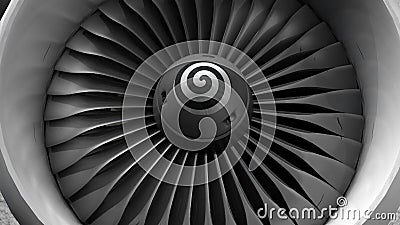 Turbine engine front view. stock footage. Video of thrust - 203810962