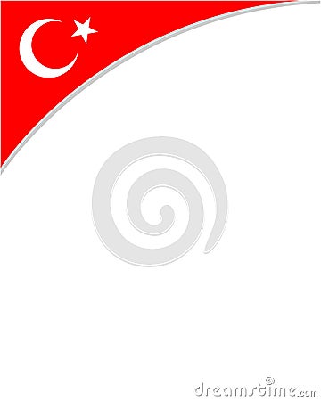 Turkish Flag Corner Symbol Border Frame. Vector Illustration ...