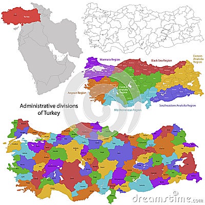 Turkey Map Stock Image - Image: 31407191