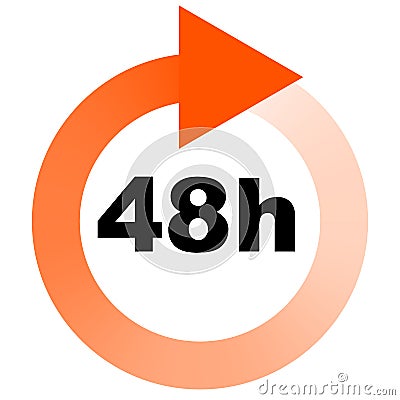 Turn Around Time TAT Icon With Circular Clockwise Arrow Cartoon Vector ...