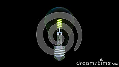 Turn on Light Bulb Transparent Background Alpha Channel Stock Footage ...
