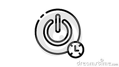 Turn Off Timer Button Icon Animation Stock Video - Video of clock ...
