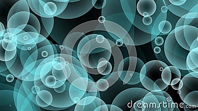 Turquoise Blue and Gray Seamless Rising Bubbles Floating and Slow ...