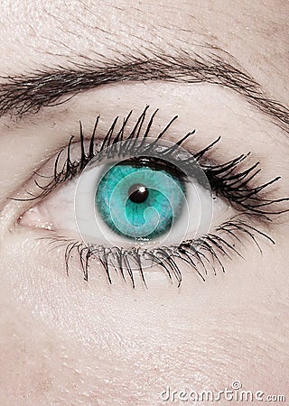 Turquoise Eye - Beautiful, Feminine Royalty Free Stock Image - Image ...