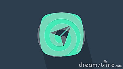 Turquoise Infographic of City Map Navigation Icon Isolated on Blue ...