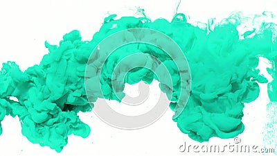 Turquoise Ink in Water stock video. Video of impact, acrylic - 98654065