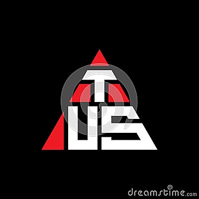 TUS Triangle Letter Logo Design With Triangle Shape. TUS Triangle Logo ...