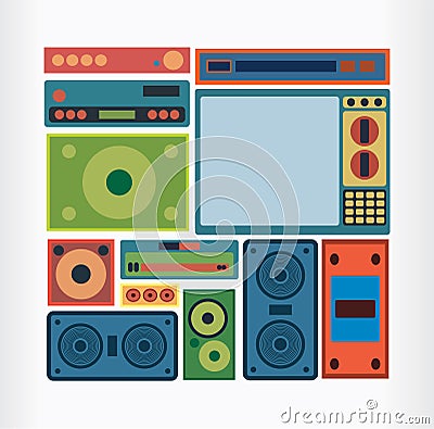 Tv And Box Cartoon Vector | CartoonDealer.com #16794495