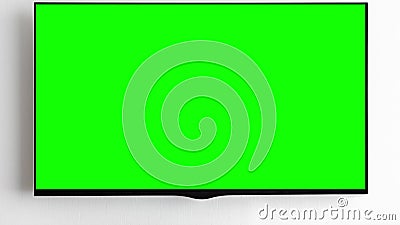 TV with Green Screen in Home Interior Stock Video - Video of design ...