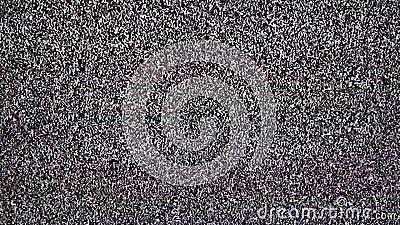 TV snow with large noise. stock footage. Video of fuzz - 49370148