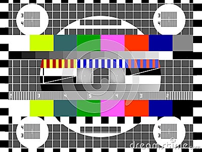 TV Test Screen Stock Image - Image: 9317381