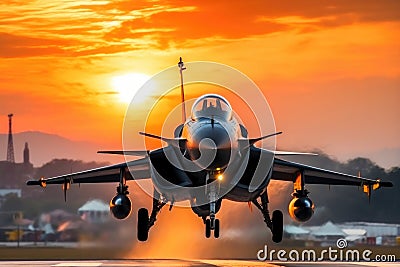 Twilight Spectacle: Fighter Jet Aerobatics. Royalty-Free Stock Image ...