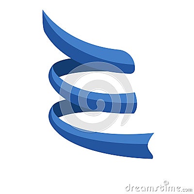 Twisted Banner Vector Illustration. Curved Ribbon Flat Design ...