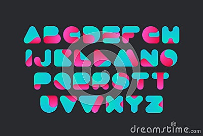 Twisted Font Vector Design. Typeface Alphabet. | CartoonDealer.com ...