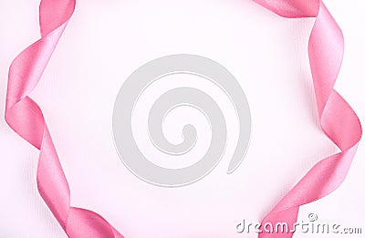 Twisted Pink Ribbon Making Frame Stock Image - Image: 36237651