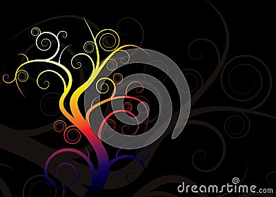 Twisted Tree Vector Illustration | CartoonDealer.com #7072784