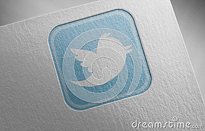Twitter-4 On Paper Texture Editorial Image | CartoonDealer.com #205683670