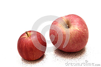 Two Apples Of Different Sizes Stock Photo - Image: 66383035