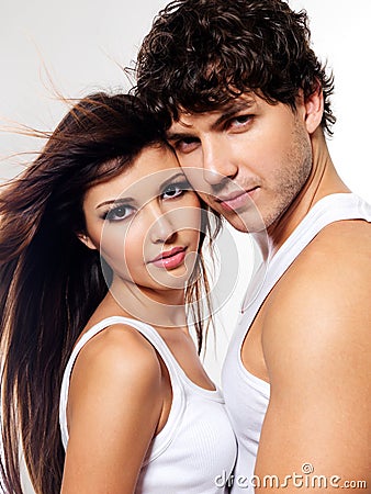 Two beautiful lovers stock image. Image of casual, flirting - 12136471