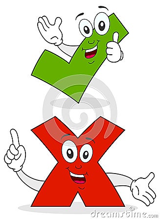 Yes No Cartoon Character Stock Images - Image: 30274534