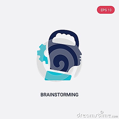 Two Color Brainstorming Vector Icon From Creative Pocess Concept ...