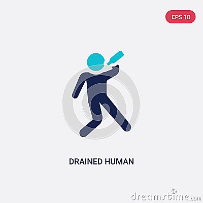 Two Color Drained Human Vector Icon From Feelings Concept. Isolated ...
